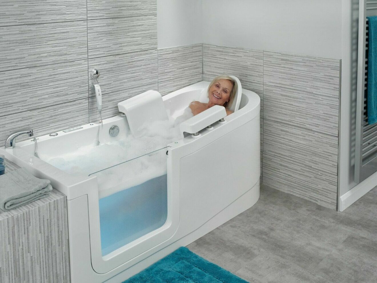 Access Easy Riser Slipper Corner Walk-In Bath 1700mm x 750mm - With ...